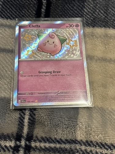 Pokémon TCG Cleffa Scarlet & Violet: Paldean Fates 150/091 Holo Shiny ...