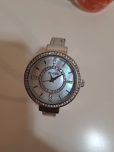 Chicos Watch Quartz ladies Large Face Silver Tone Works SR626SW | eBay