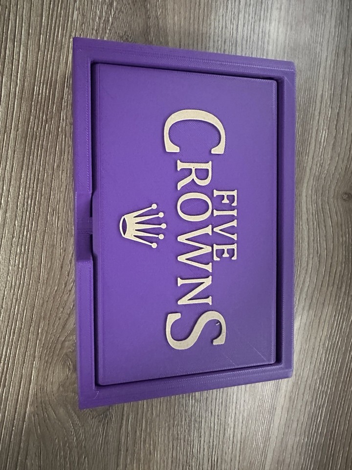 Five Crowns Card Game Deck Holder - 3d Printed Five Crowns Card Game ...