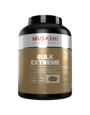 Musashi BULK EXTREME Protein Powder VANILLA MILKSHAKE 2kg NEW Bulking ...