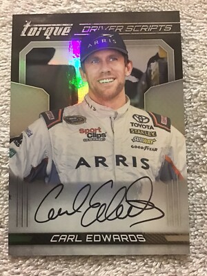 2017 Panini Torque CARL EDWARDS #19 ARRIS Black Driver Scripts ...