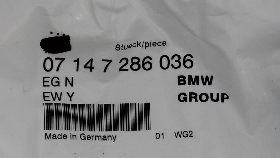 BMW Nut Part Number - 07147286036 | eBay