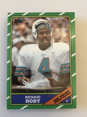 1986 TOPPS REGGIE ROBY #59 MIAMI DOLPHINS FOOTBALL CARD Hawkeye | eBay