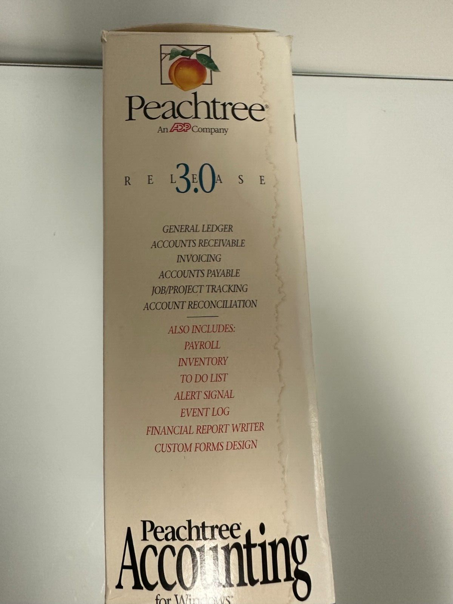 Peachtree Accounting List Peachtree Accounting Software For Windows