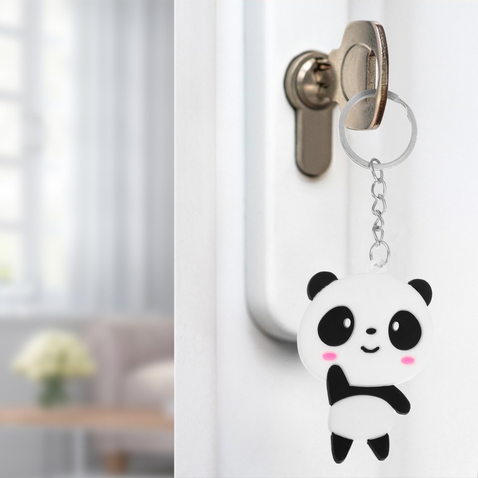 Toyvian 6pcs Cartoon Panda Keychains Key Ring Party Favors Pendant for ...