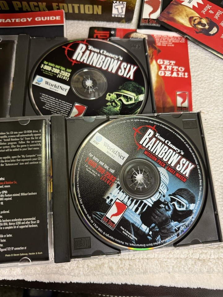 Tom Clancy's Rainbow Six Gold Pack Edition (1999) PC Big Box CD-ROM ...