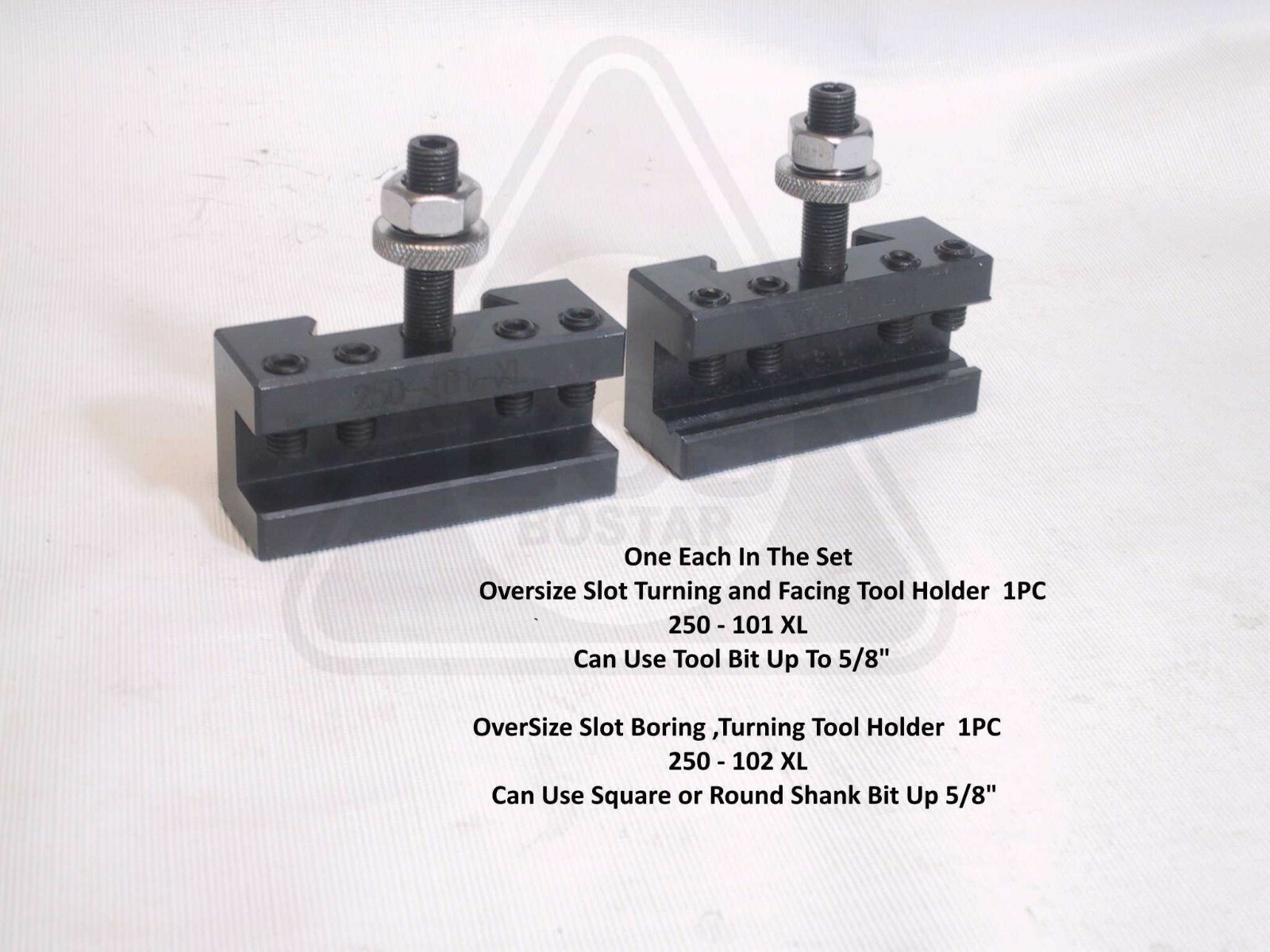 BOSTAR AXA 250-111 Wedge Type Tool Post, Tool Holder Set for Lathe 6-12 ...