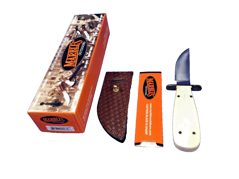 Marble's, 9" Cowboy Natural Smooth Bone Handle Fighting Knife w/Sheath & Box | eBay