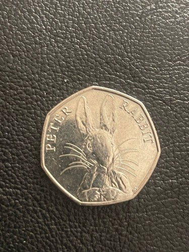 Very Rare Half Whisker Peter Rabbit 50p pence Coin Beatrix Potter 2016 ...