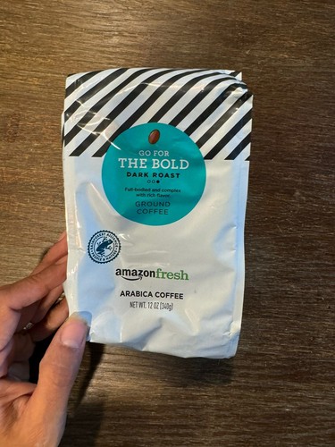 Amazonfresh Dark Roast Whole Bean Coffee, 12 Ounce EXP 04/2025 ...