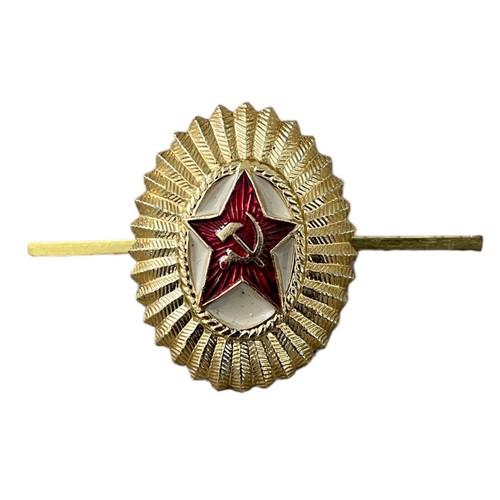 Soviet Officers Cap Russian Army Ushanka Hat Pin Badge Uniform Military ...