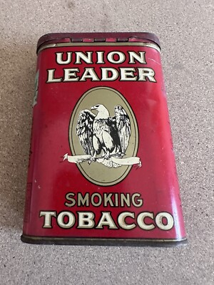 Vintage UNION LEADER Smoking Tobacco Pocket Tin (Empty) | eBay