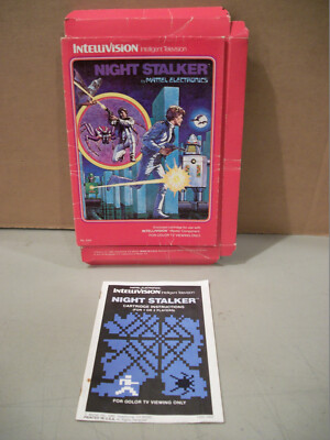 Intellivision Gaming Night Stalker Original Box / Manual / Directions ...