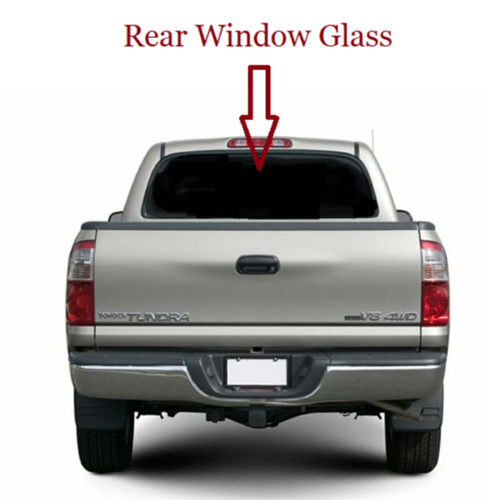 Fits:04-06 Toyota Tundra 4Door Crew Cab Rear Window Glass (Dark Tinted ...