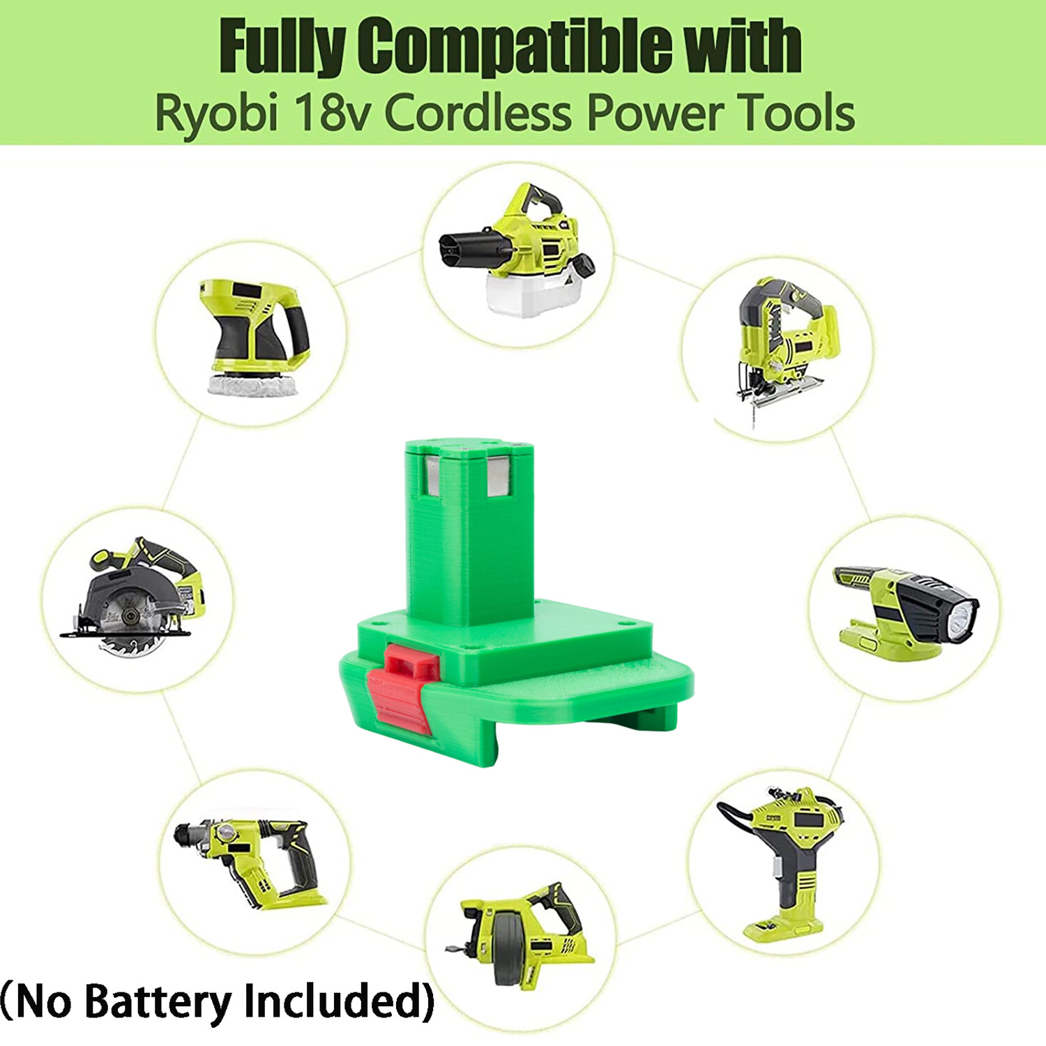 For Dewalt Bauer Hercules 18V/20V Li-ion Battery Adapter to for Ryobi ...