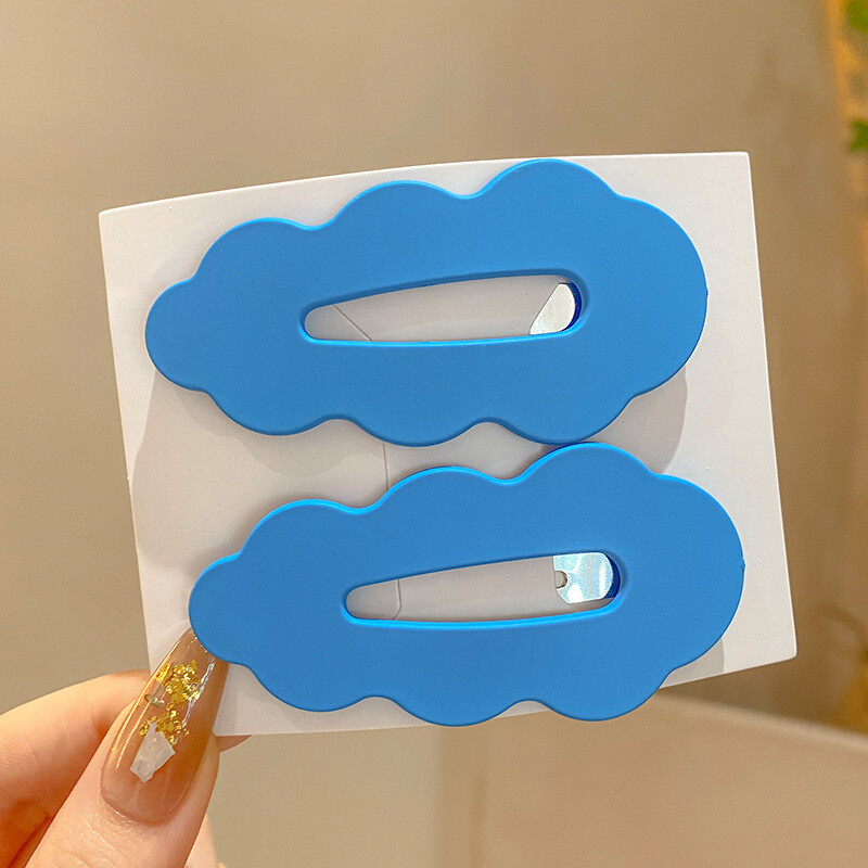 2pcs Cute Korean Hair Side Clips Cloud BB Hairpin For Women Girls Gift ...