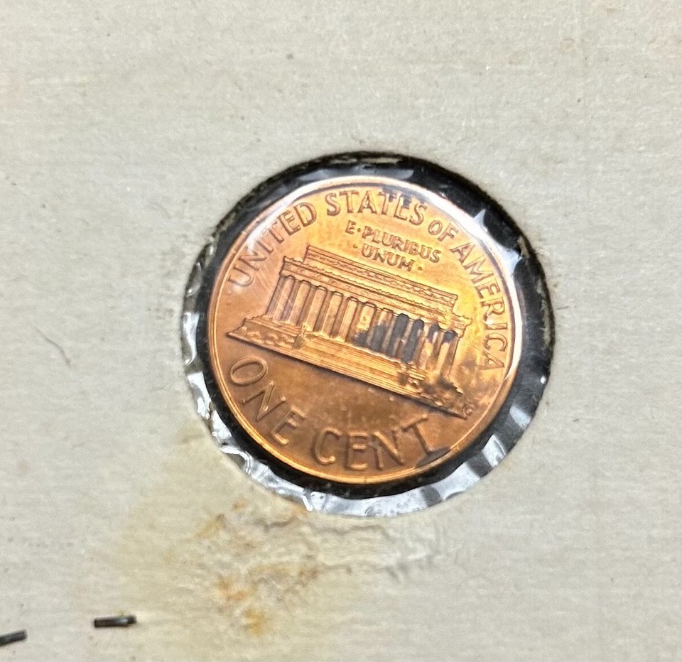 LINCOLN PENNY 1974 STAMPED WITH KENNEDY'S PROFILE ON IT COMMEMORATIVE ...