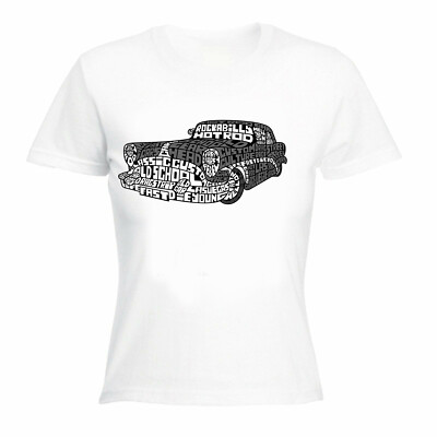 Oldskool Car Calligram Hotrod Classic - Novelty Funny Womens Tee T ...
