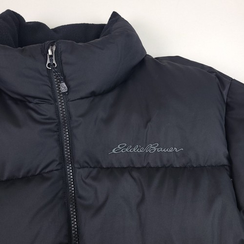 Eddie Bauer Jacket Mens Medium Black Classic Down 2.0 Puffer EB 650 | eBay