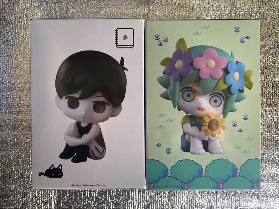 Set of 2 OMORI Osuwari Figure Omori & Basil Set Horror game New Free ...
