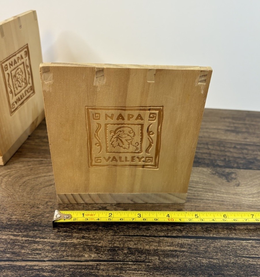 Napa Valley Box Company Wooden VHS Book Holder Storage Rack Shelf Crate ...