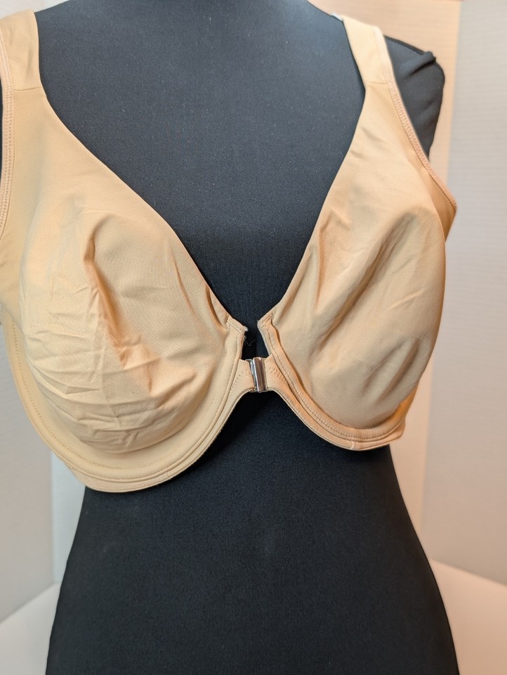 DELIMIRA Women's Front Closure Bra Full Coverage Wire Free Back Posture ...