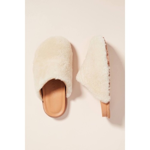 Anthropologie x Wal & Pai Ogden Shearling Leather Mule Clogs Sandals ...