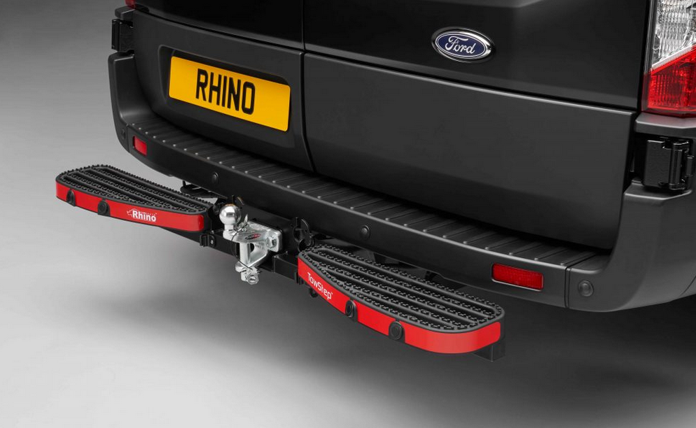 Ford Transit Rear Access Step MK8 Rhino TOW STEP Black Rear Step No ...