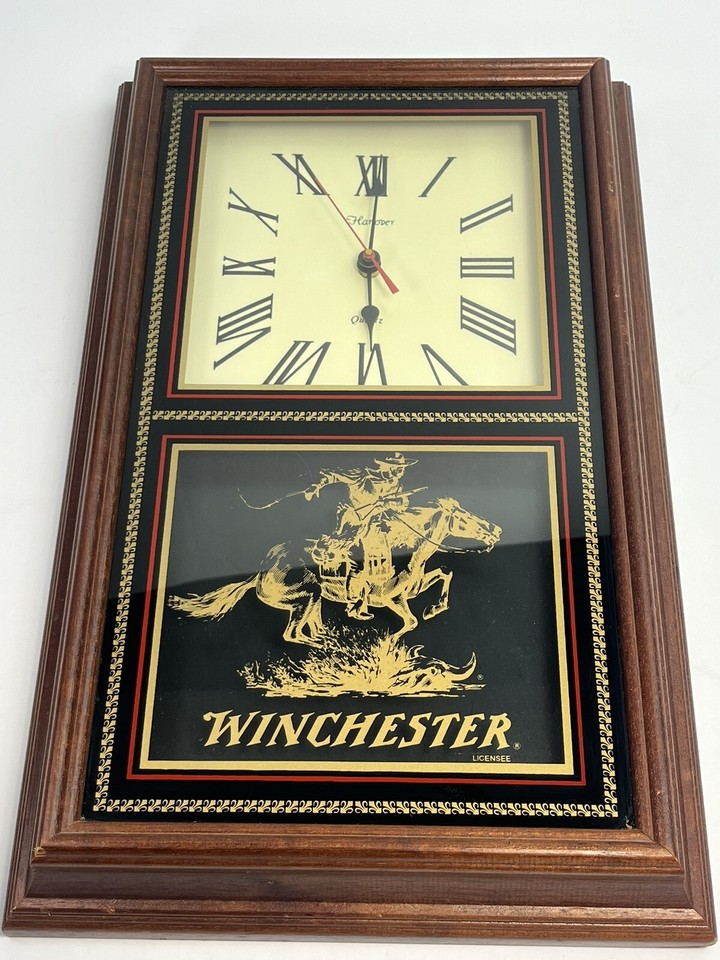 Vintage Hanover Winchester Quartz Wall Clock 19.5”x12” w/ Papers NOT ...