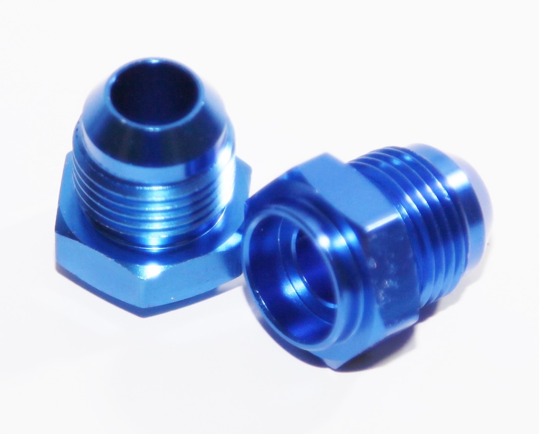 2PC 8AN AN-8 Male Thread Straight Weld on Flare Aluminum Anodized ...