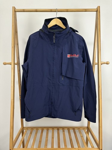 Red Bull Distribution Waterproof Full Zip Hood Rain Jacket Employee ...