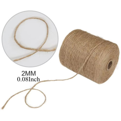 2mm Different Lengths Natural Hemp Round Rope Jute String Thin Twisted ...