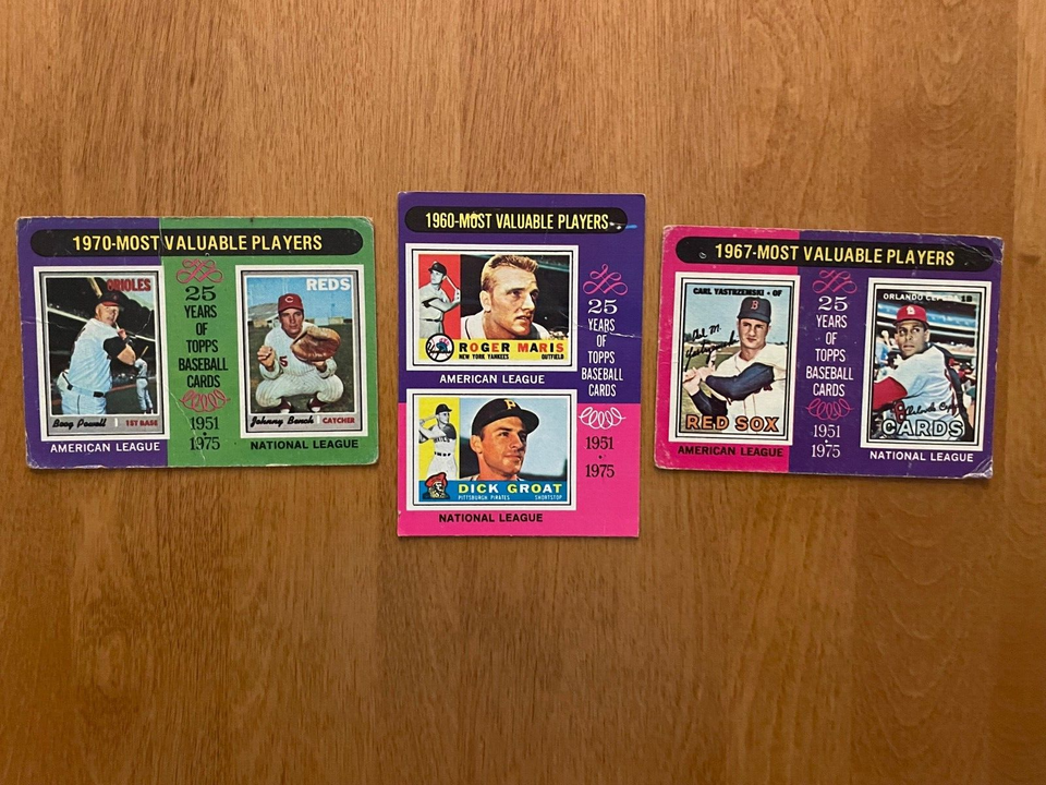 ⚾️LOT of 15 - 1975 Topps MVP Cards 12 VG / 3 G Partial Set Free S/H⚾️ ...