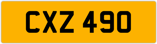 CXZ 490 C 3x3 DATELESS PRIVATE NUMBER PLATE CAM COL CHRIS CHAS CHARLIE ...