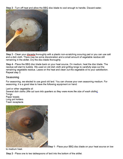 24" Cooking Disc Blade Discada High Heat Cooking Skillet, Disc BBQ ...