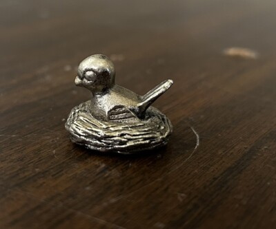 Vintage Spoontiques Pewter Nesting Bird Figurine Taiwan Miniature Very ...
