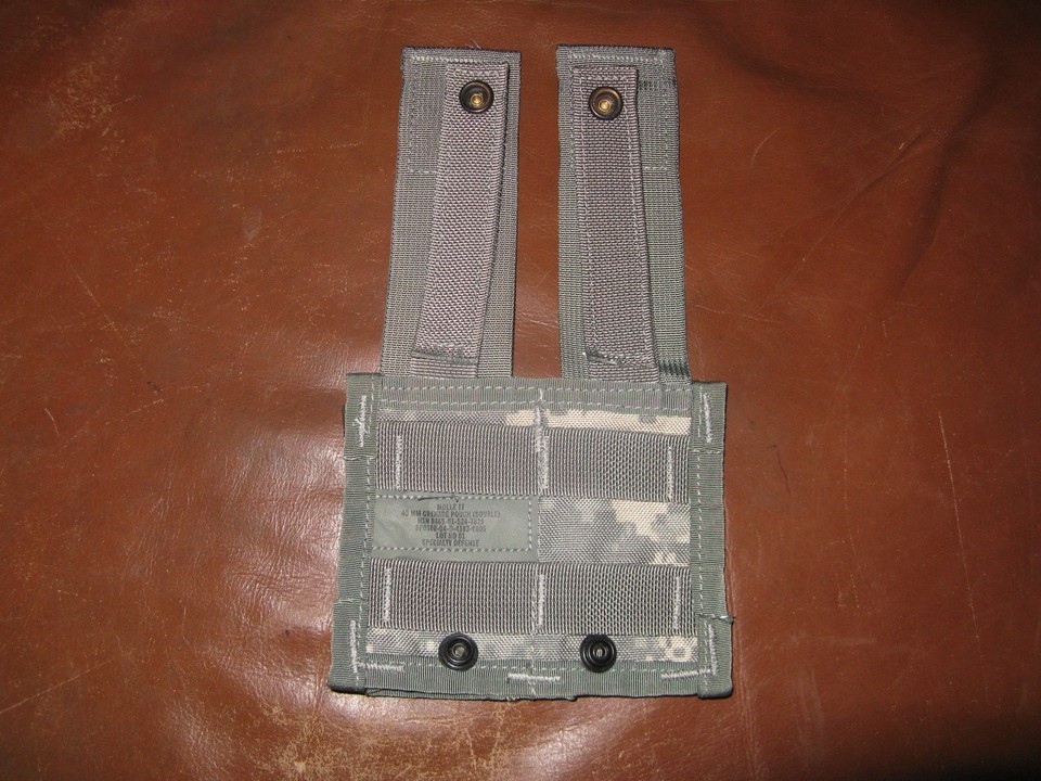 Double MOLLE II 40MM HIGH EXPLOSIVE Grenade POUCH ACU Digital CAMO ...