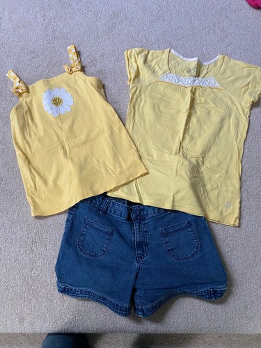 Girls Bundle Size 14 Blue Denim Shorts 2 T-Shirts Get a FREE gift in ...