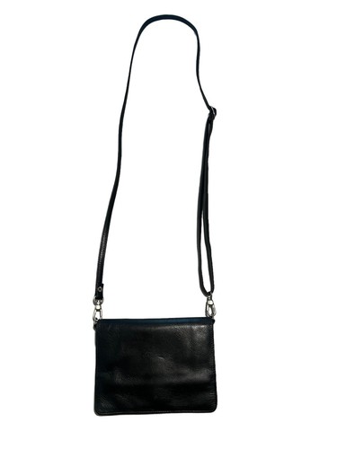 Derek Alexander Leather Black Crossbody Purse Bag Small Adjustable ...