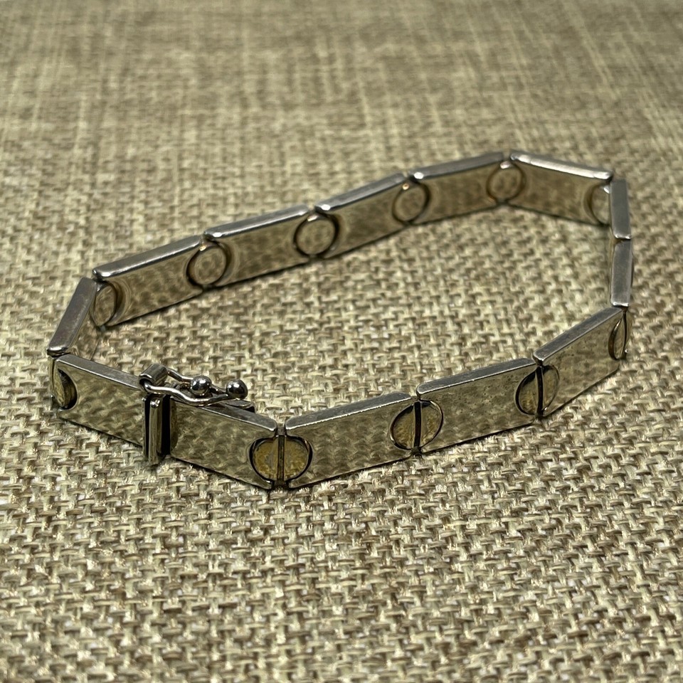 Italian Designer MILOR Gold Vermeil Sterling Silver Vintage Bracelet 7. ...