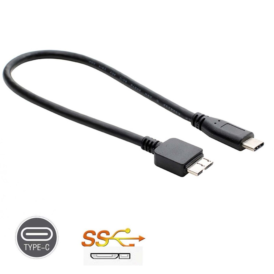 USB 3.1 Type-C to USB 3.0 Micro B Cable Connector For MAC BOOK WINDOWS ...
