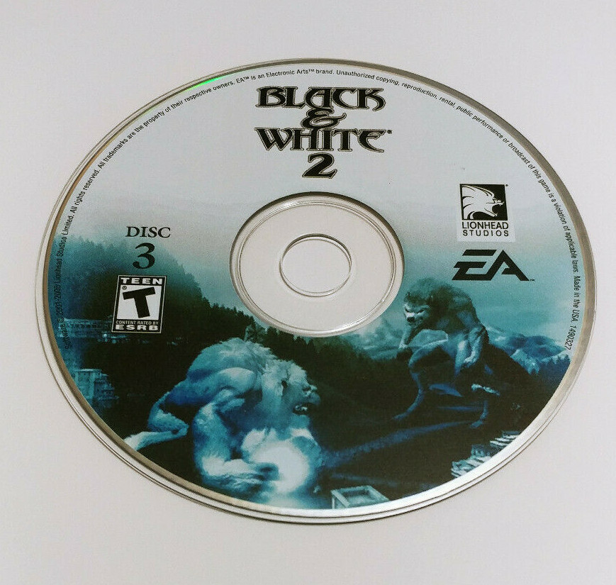 Black & White 2 PC Game CD Rom Windows Disc 3 Only EA 2001-2005 ...