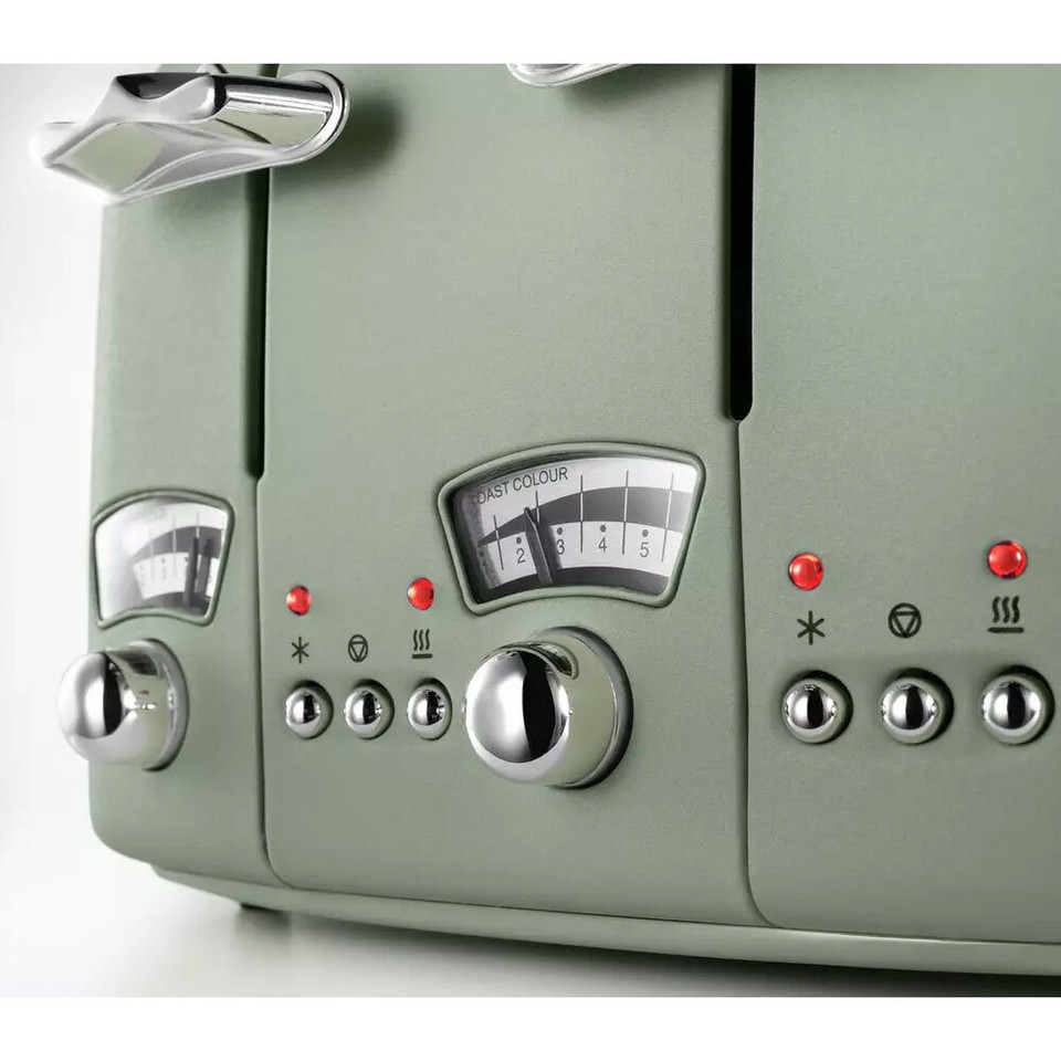 Delonghi Argento Flora 4 Slice Toaster in Green | CT04GR | Brand new ...