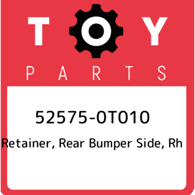 52575-0T010 Toyota Retainer, rear bumper side, rh 525750T010, New ...