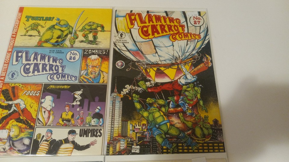 Flaming Carrot Comics #26-29 Todd McFarlane Key VF Dark Horse TMNT ...