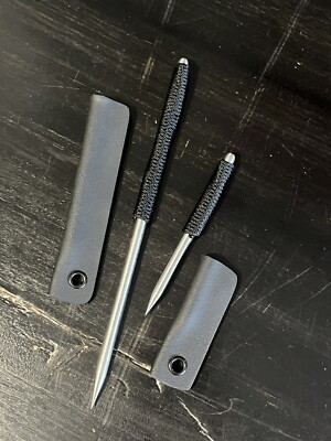 Steel Spike Set With Kydex Sheaths, Icepick Set, Steel Spike EDC Tool ...