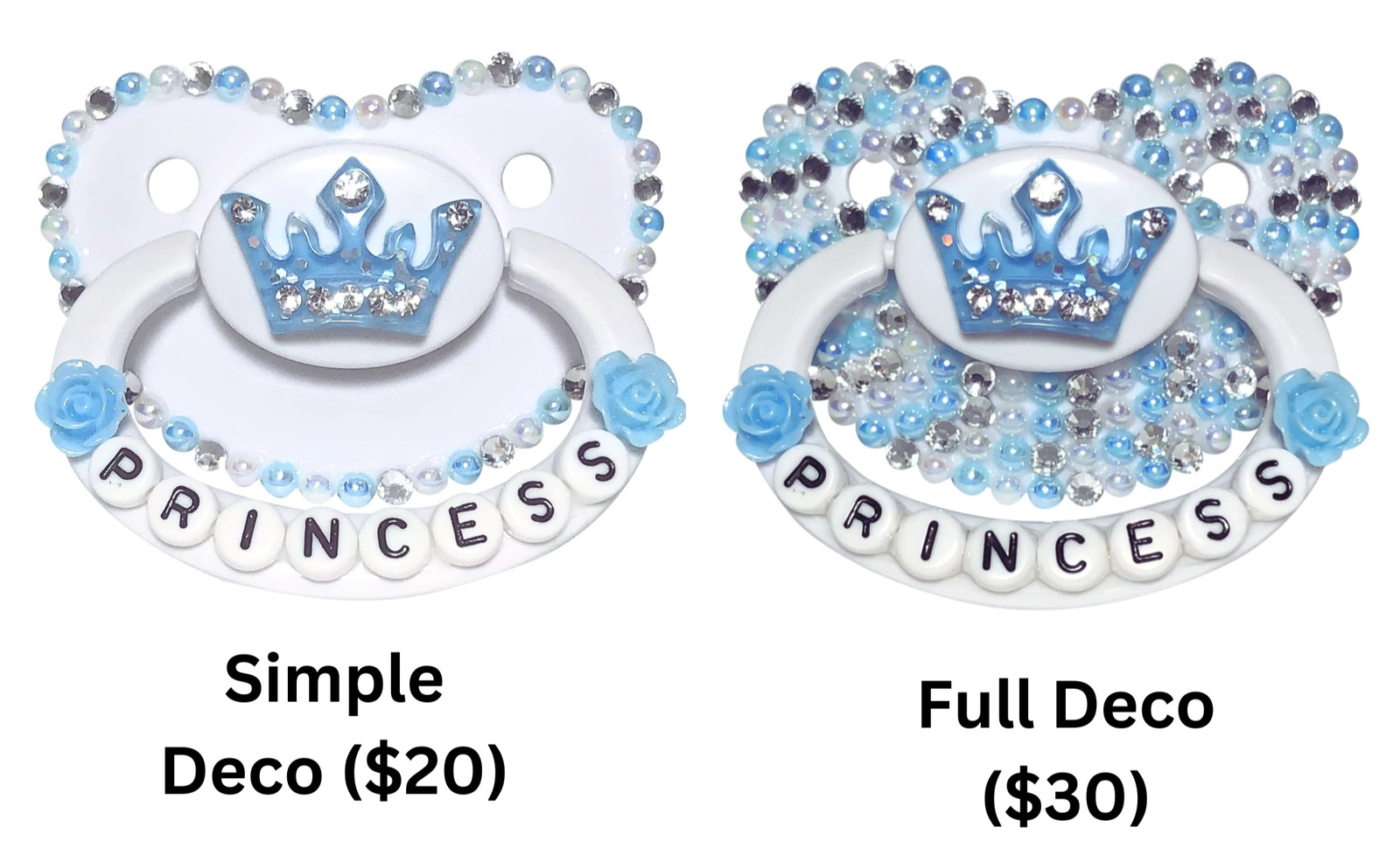 Baby Bear Pacis Adult Pacifier "Princess" Blue Adult Paci (DDLG/ABDL ...
