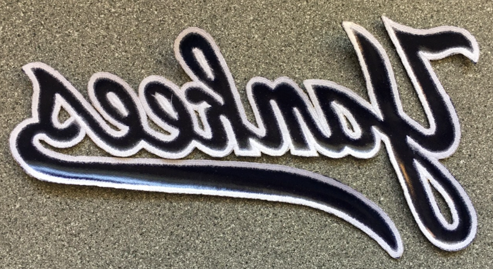 NEW YORK YANKEES MLB BASEBALL VINTAGE LARGE 8.75" CURSIVE SCRIPT TEAM ...