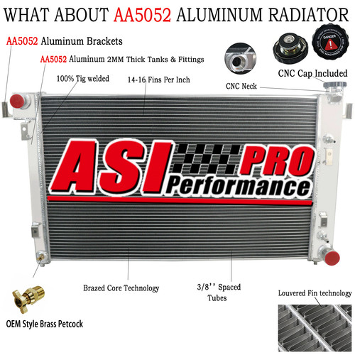 3 Row Radiator Fit 1994-2001 1996 97 Dodge Ram 1500 2500 3500 3.9 .5.9L ...