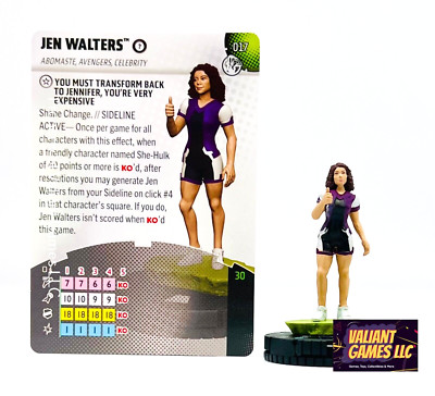 Marvel Heroclix Jen Walters #017 w/ Card Marvel Studios Next Phase | eBay